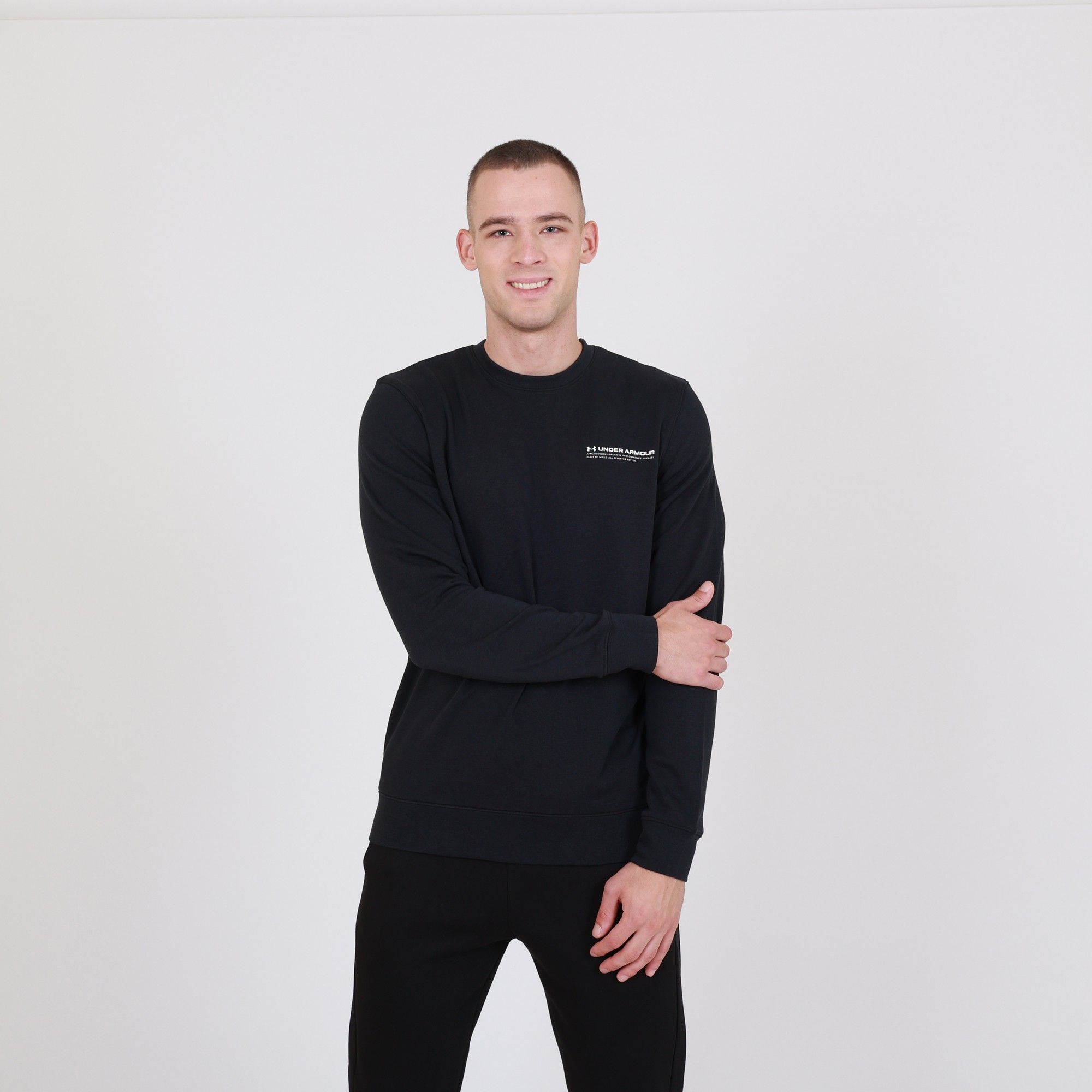 DUKS UA RIVAL TERRY LOGO CREW M - 1373384-001