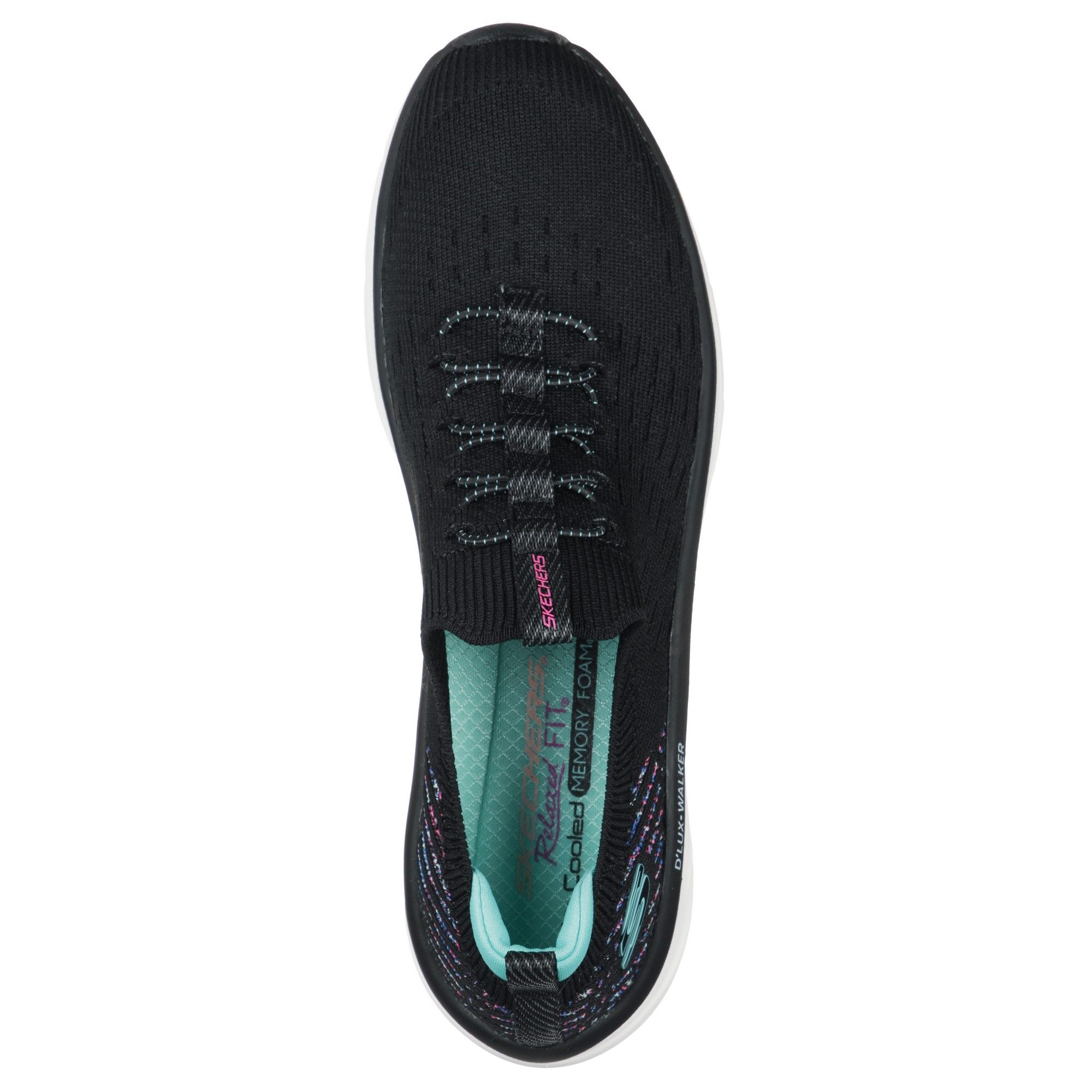 SKECHERS Patike d'lux walker - star STUNNER - 149356-BKLB