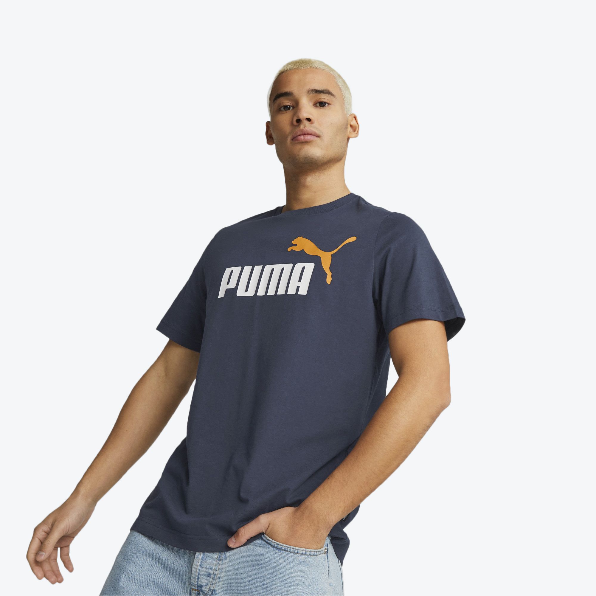 PUMA Majica kratak rukav ess+ 2 col logo tee M - 586759-15