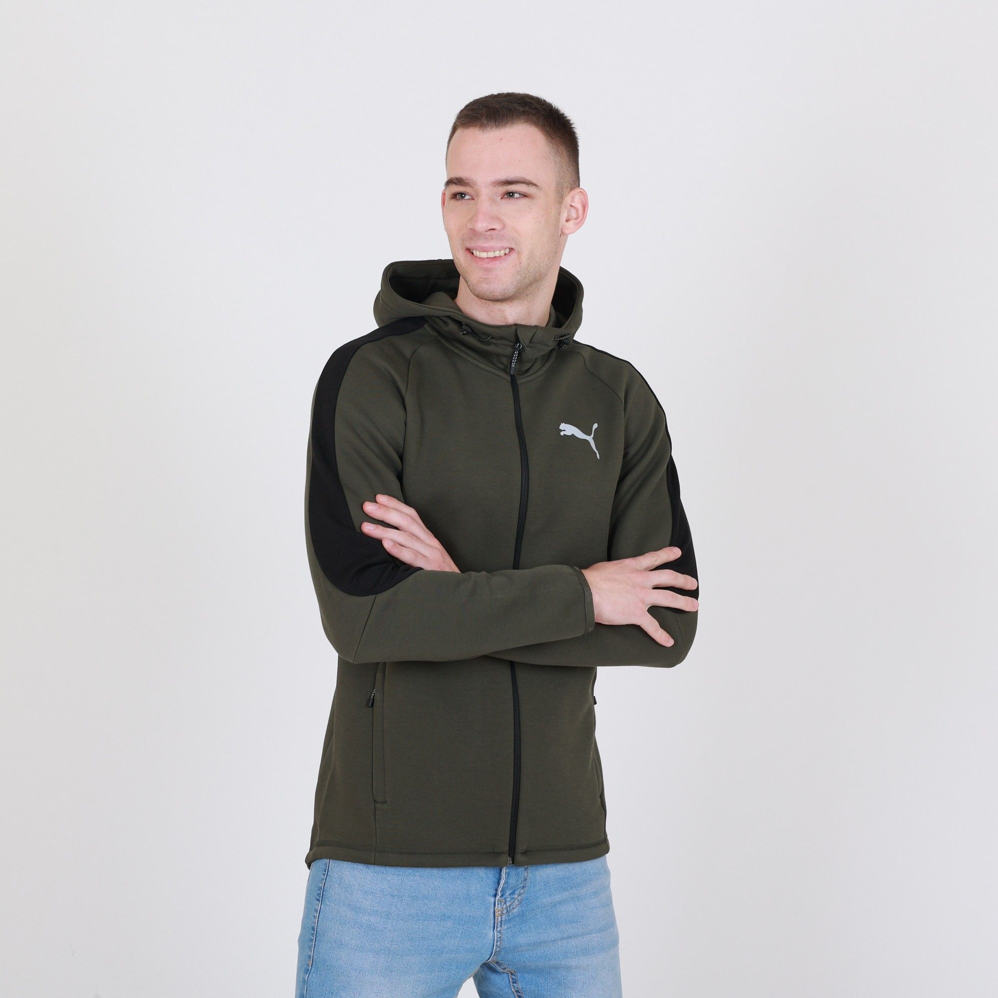 PUMA Duks sa kapuljačom evostripe full-zip hoodie M - 849915-70